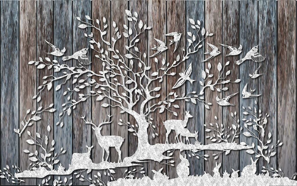 A tree with birds and animals on it - Magicdecor®