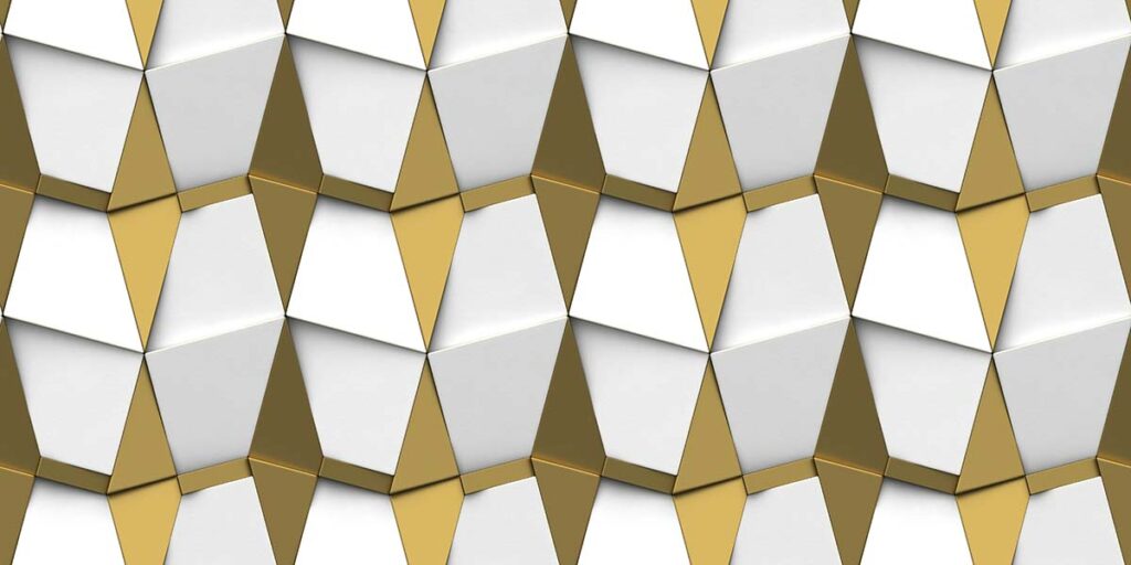 A white and gold triangle shapes - Magicdecor®