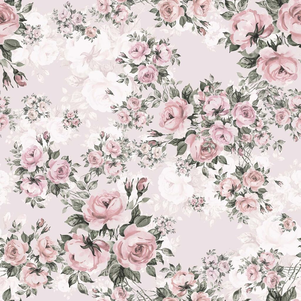 A pattern of pink and white flowers - Magic Decor