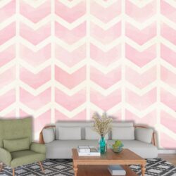Sleek Pink Chevron Stripe Wallpaper - Magicdecor®
