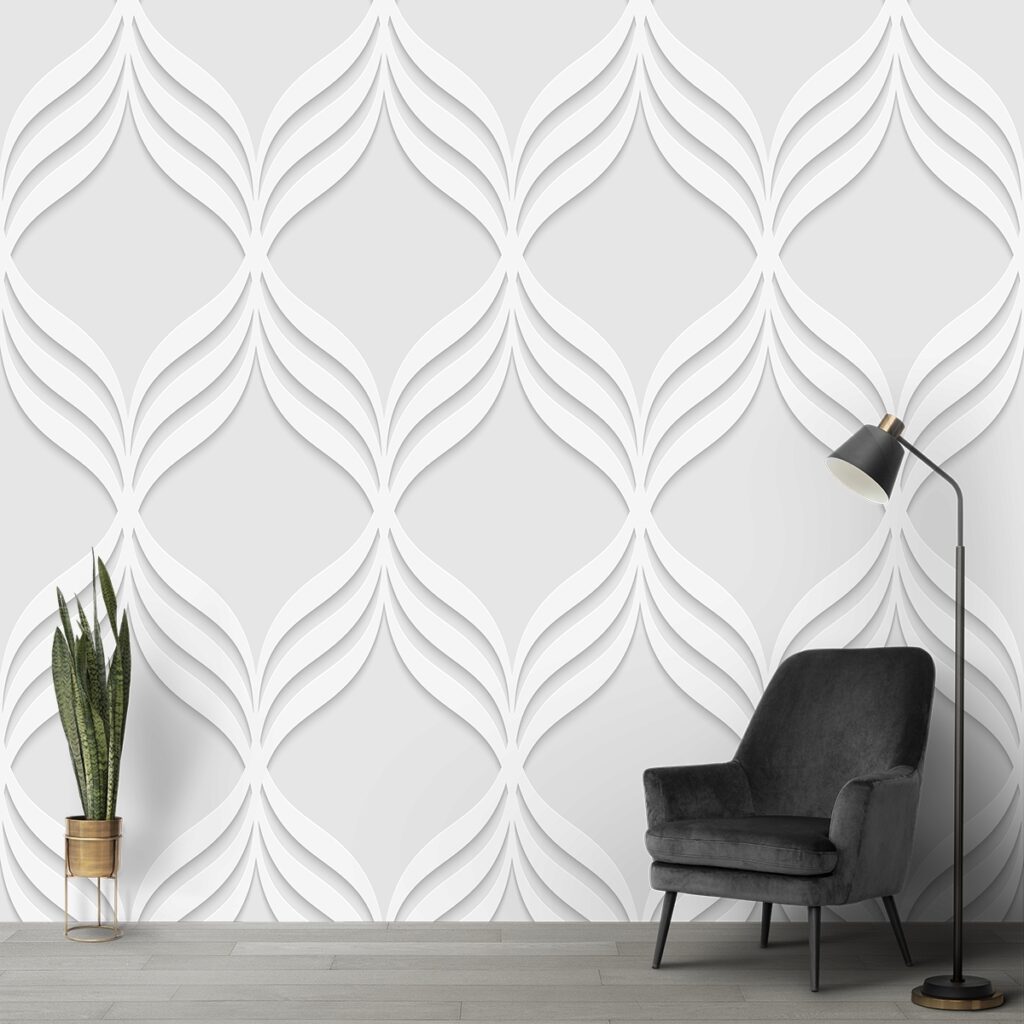 A white pattern with white shadow - Magicdecor®
