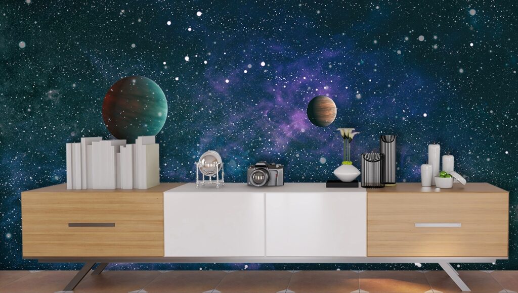 Planets in space with stars and planets - Magicdecor®