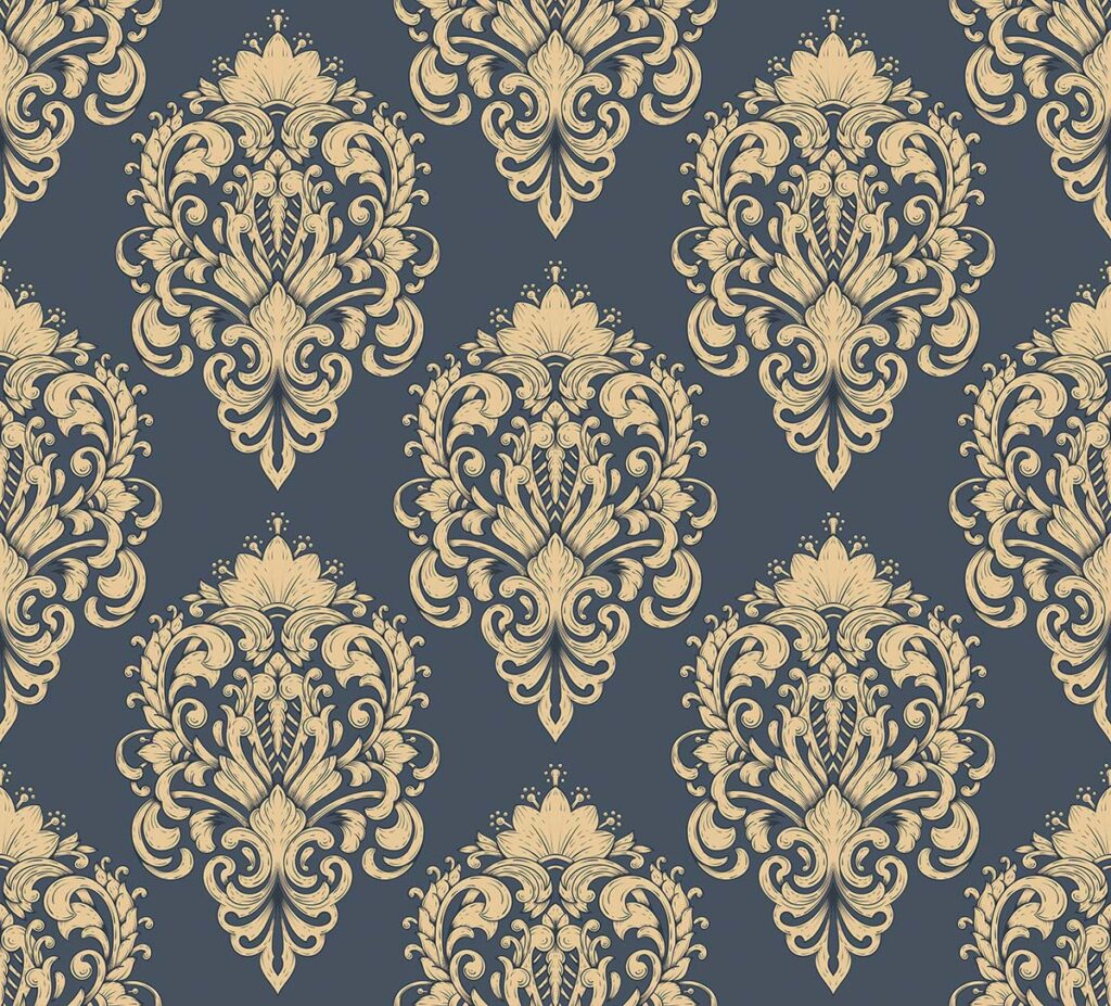 A Wallpaper of a Golden Floral Pattern for Wall - Magicdecor®