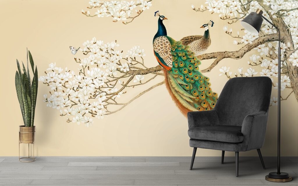 A peacocks on a tree branch - Magicdecor®