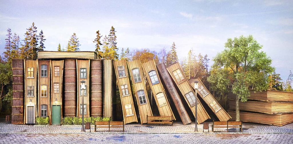 A group of books stacked in a row - Magicdecor®