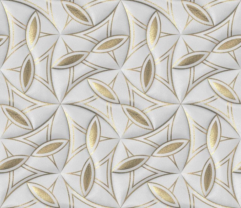 A white and gold patterned surface - Magicdecor®