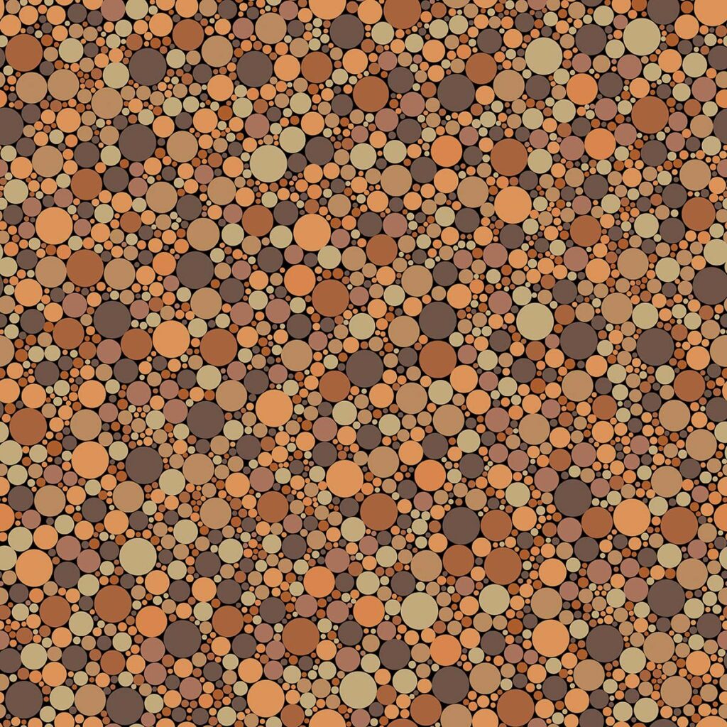 A group of orange and brown circles - Magicdecor®