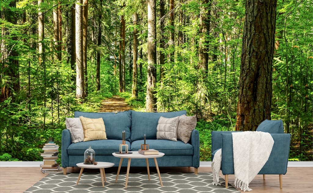 A Wallpaper Path through a Forest for Wall - Magicdecor®