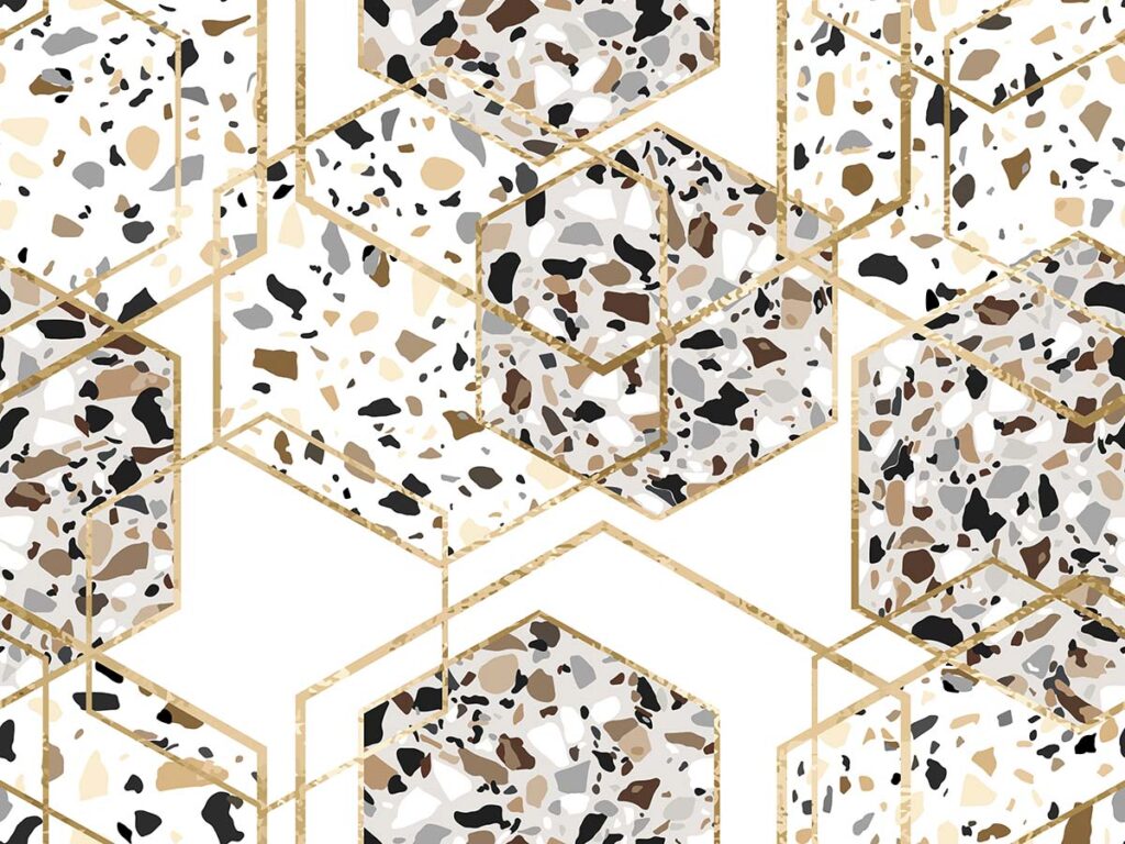 A pattern of hexagons and hexagons - Magicdecor®