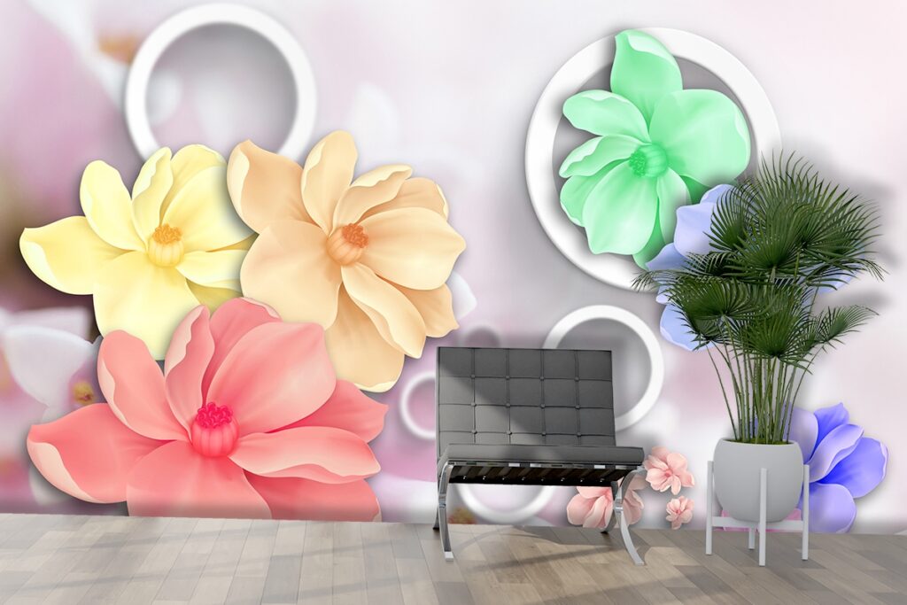 A group of flowers in different colors - Magicdecor®