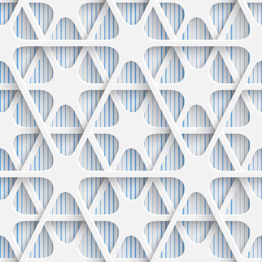 A white pattern with blue and white stripes - Magicdecor®