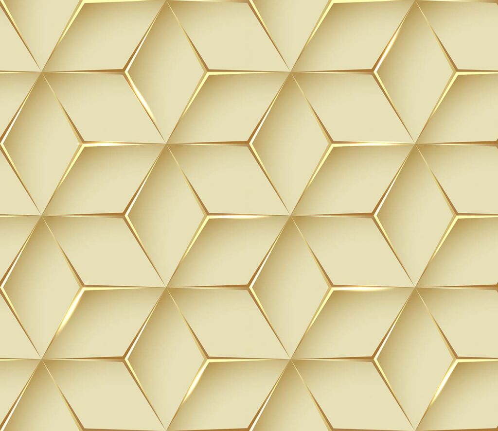 Luxurious White and Gold Geometric Wallpaper - Magicdecor®