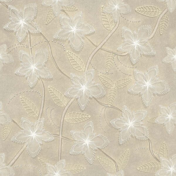A white and gold floral pattern - Magicdecor®