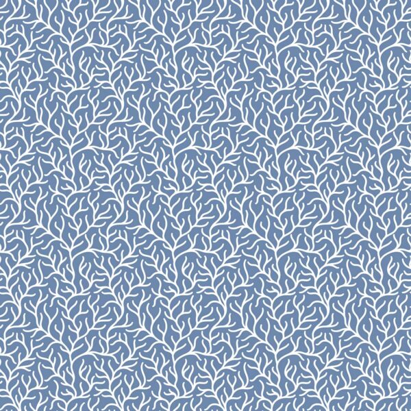 Blue and White Coral Reef Pattern Wallpaper for Walls - Magicdecor®