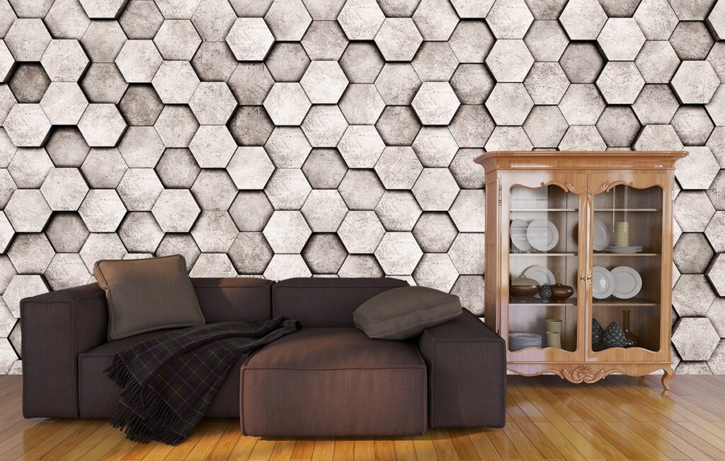 A close up of a hexagon - Magicdecor®