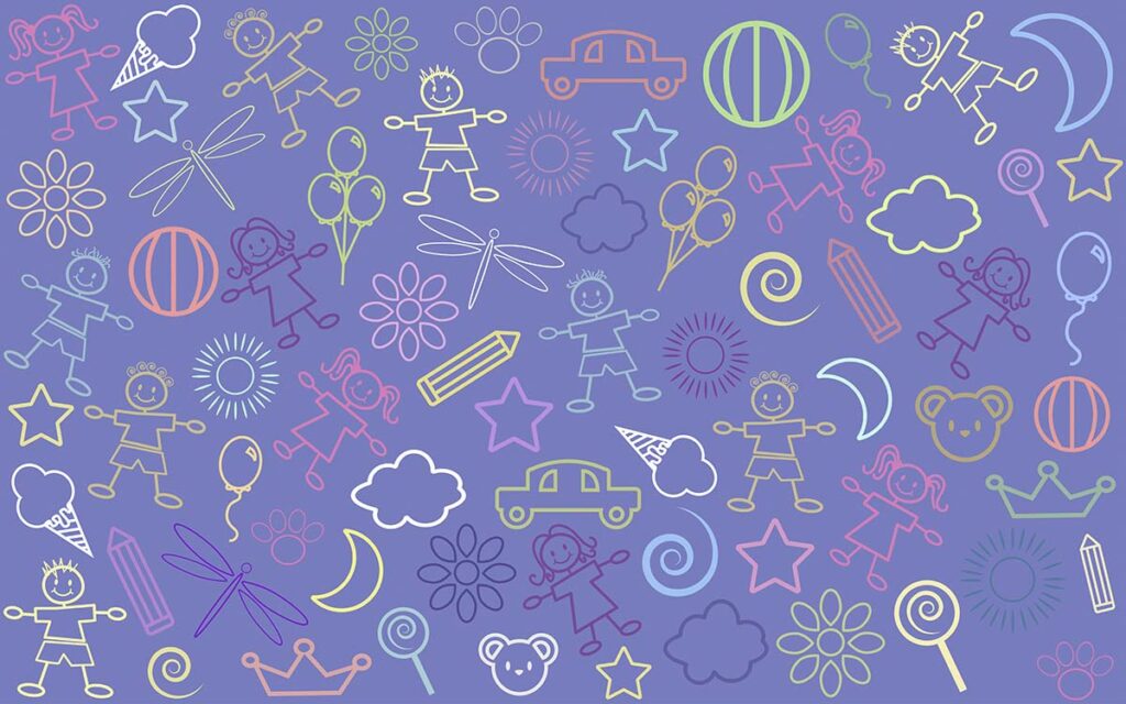 Children Drawings Kids Room Wallpaper