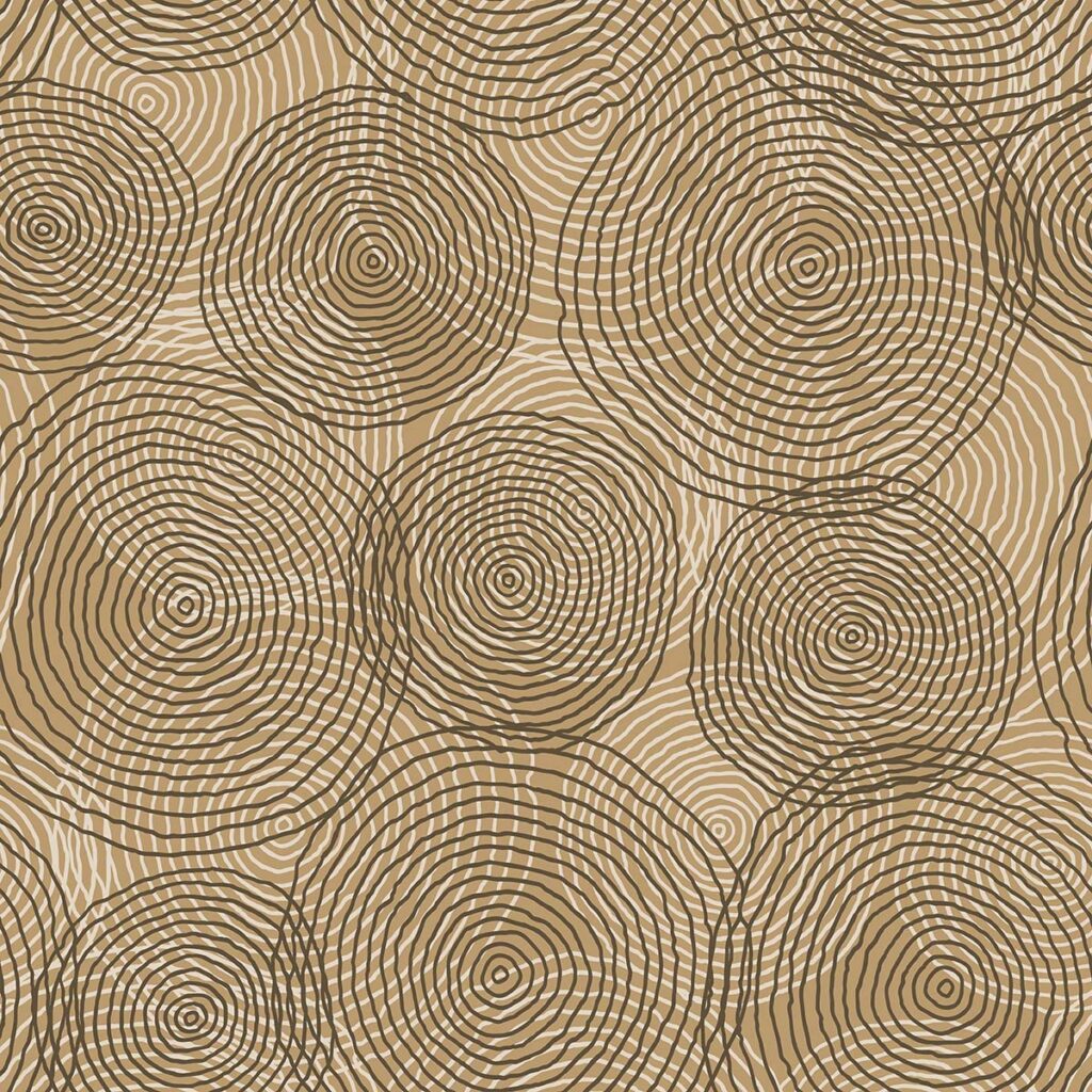 A pattern of circles on a brown background - Magicdecor®