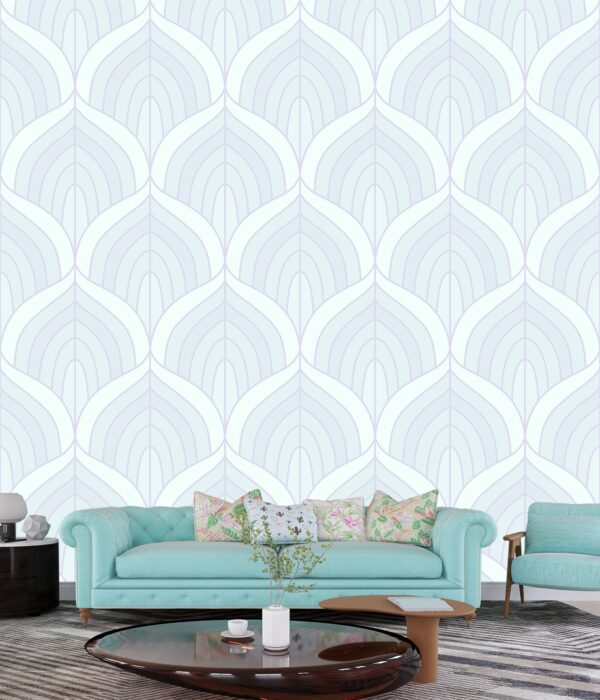Bedroom Wallpaper With Light Blue Patterns - Magicdecor®