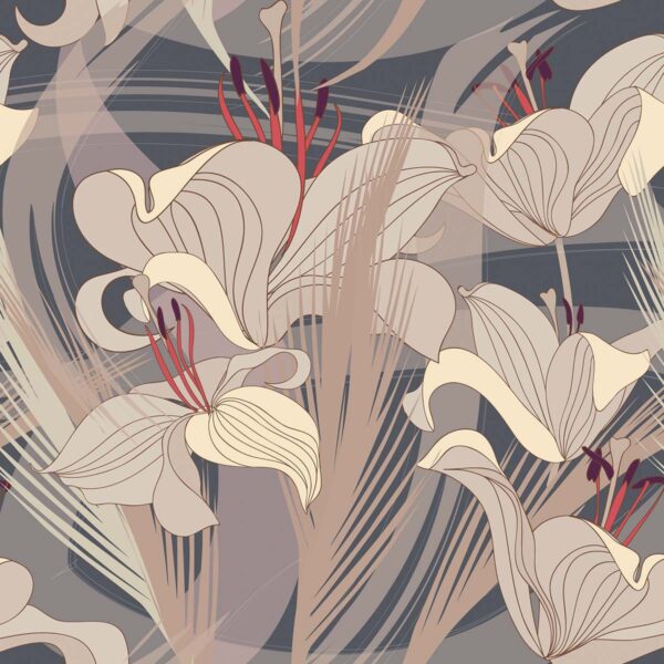 A Floral Pattern with Flowers - Magicdecor®