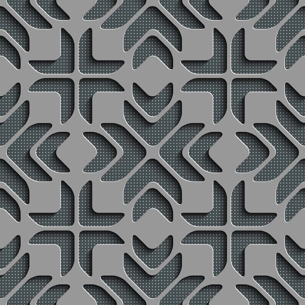 3D Effect Grey Pattern Wallpaper - Magic Decor