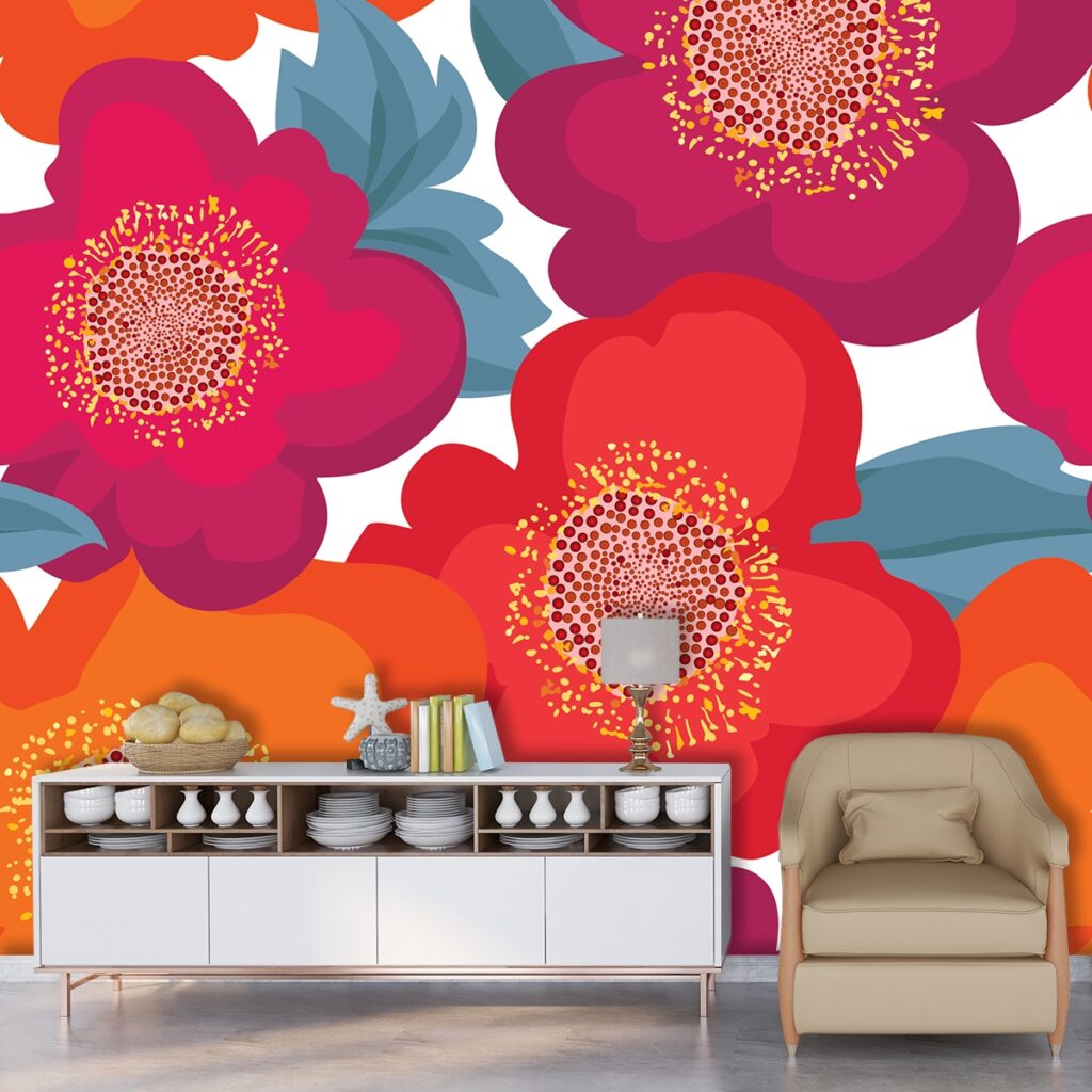 Colorful Floral Wallpaper for Wall - Magic Decor