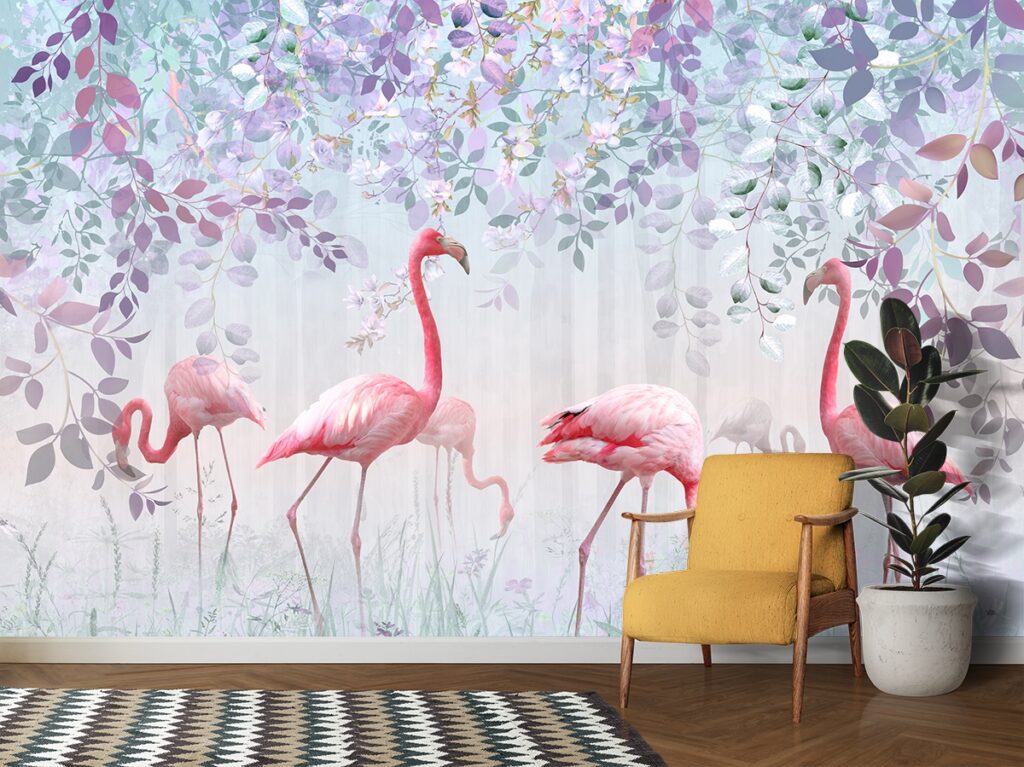 Pink Flamingo Wallpaper for Walls - Magic Decor