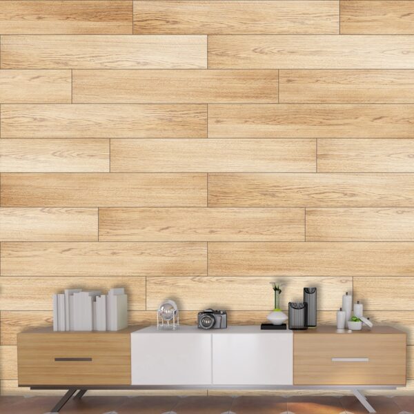 Rectangular Shapes Wooden Texture Wallpaper - Magic Decor