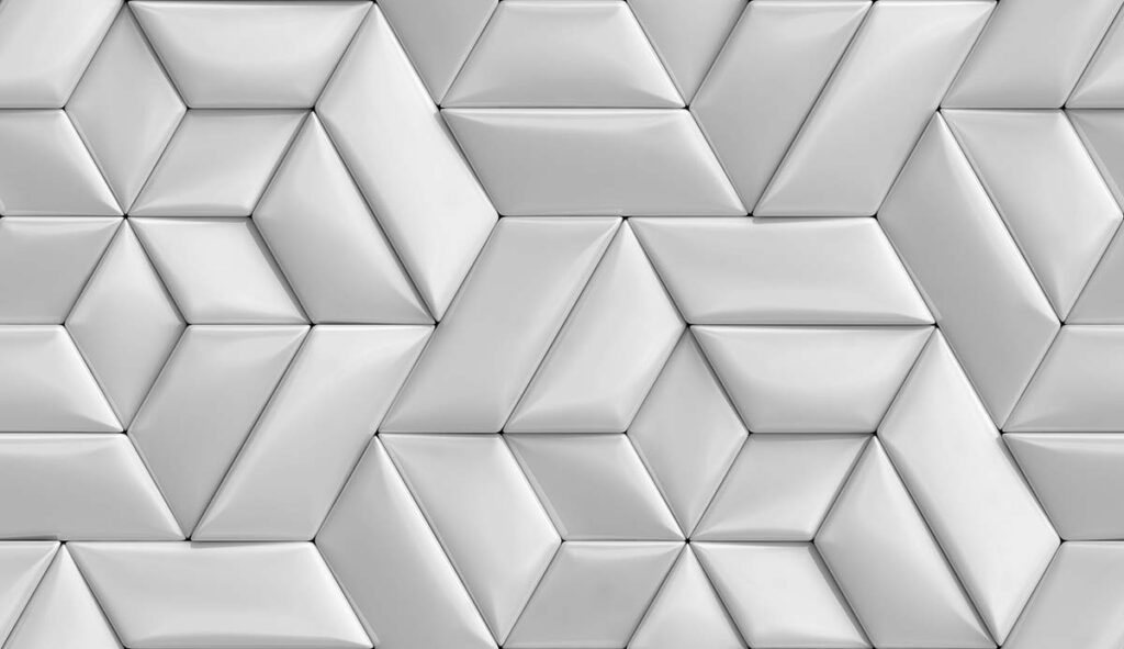 A white cubes with black lines - Magicdecor®