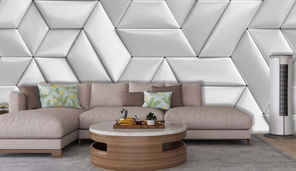 A white cubes with black lines - Magicdecor®