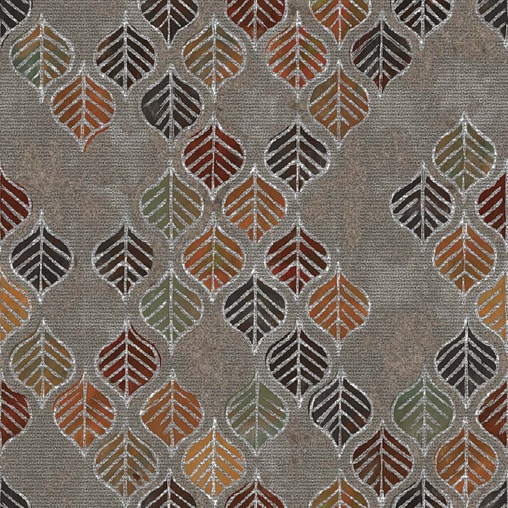 A pattern of leaves on a fabric - Magicdecor®