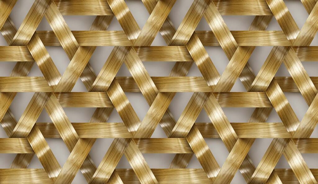 3D Pattern of Wood Strips Wallpaper - Magicdecor®