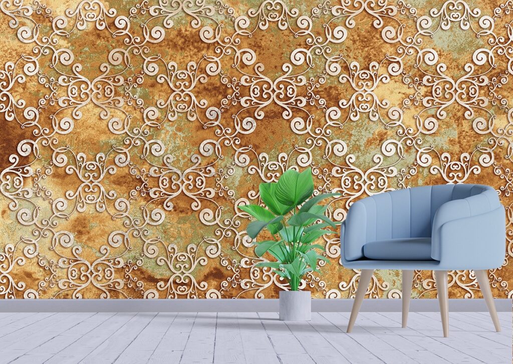 A Seamless Wallpaper Pattern on a Wall - Magicdecor®