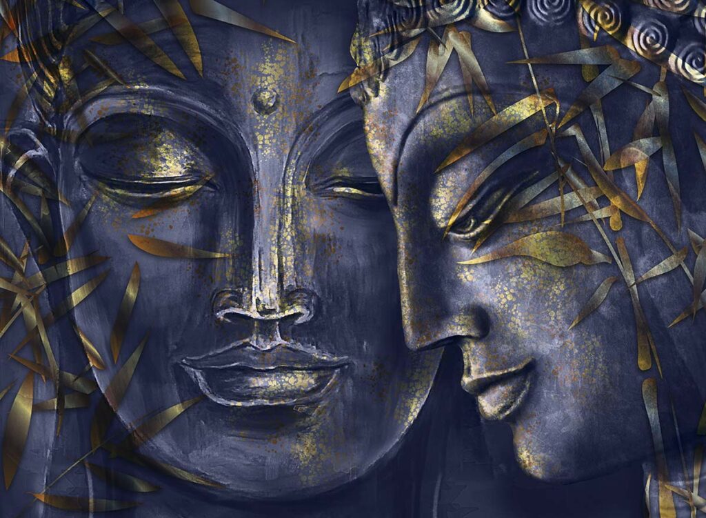 Divine Faces Wallpaper Mural - Magicdecor®