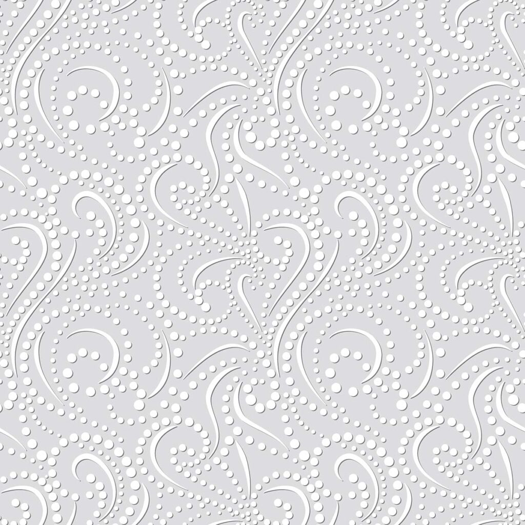 A white pattern with dots and swirls - Magicdecor®