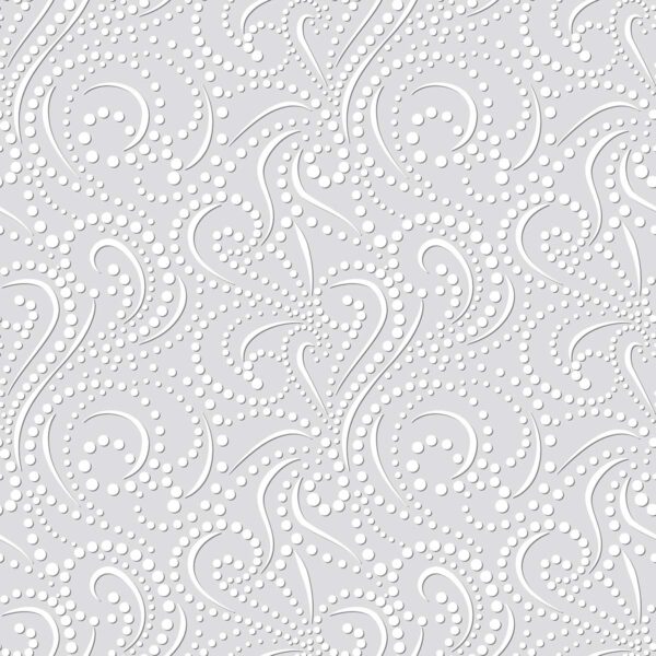 A white pattern with dots and swirls - Magicdecor®