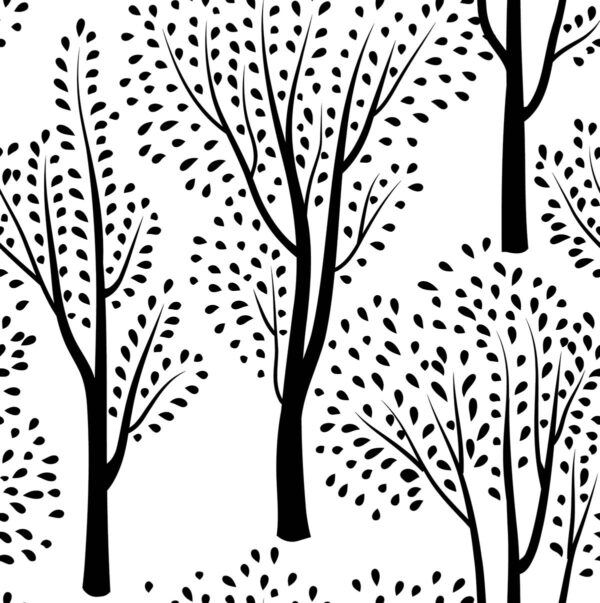 A pattern of black trees - Magicdecor®