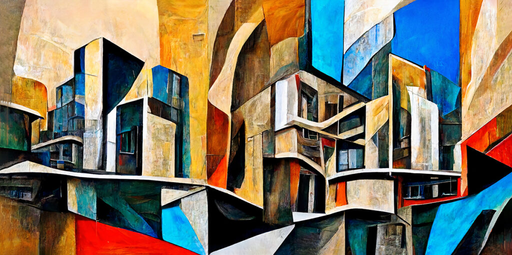 A painting of a building - Magic Decor