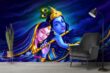 Blue Color Radha Krishna Wallpaper