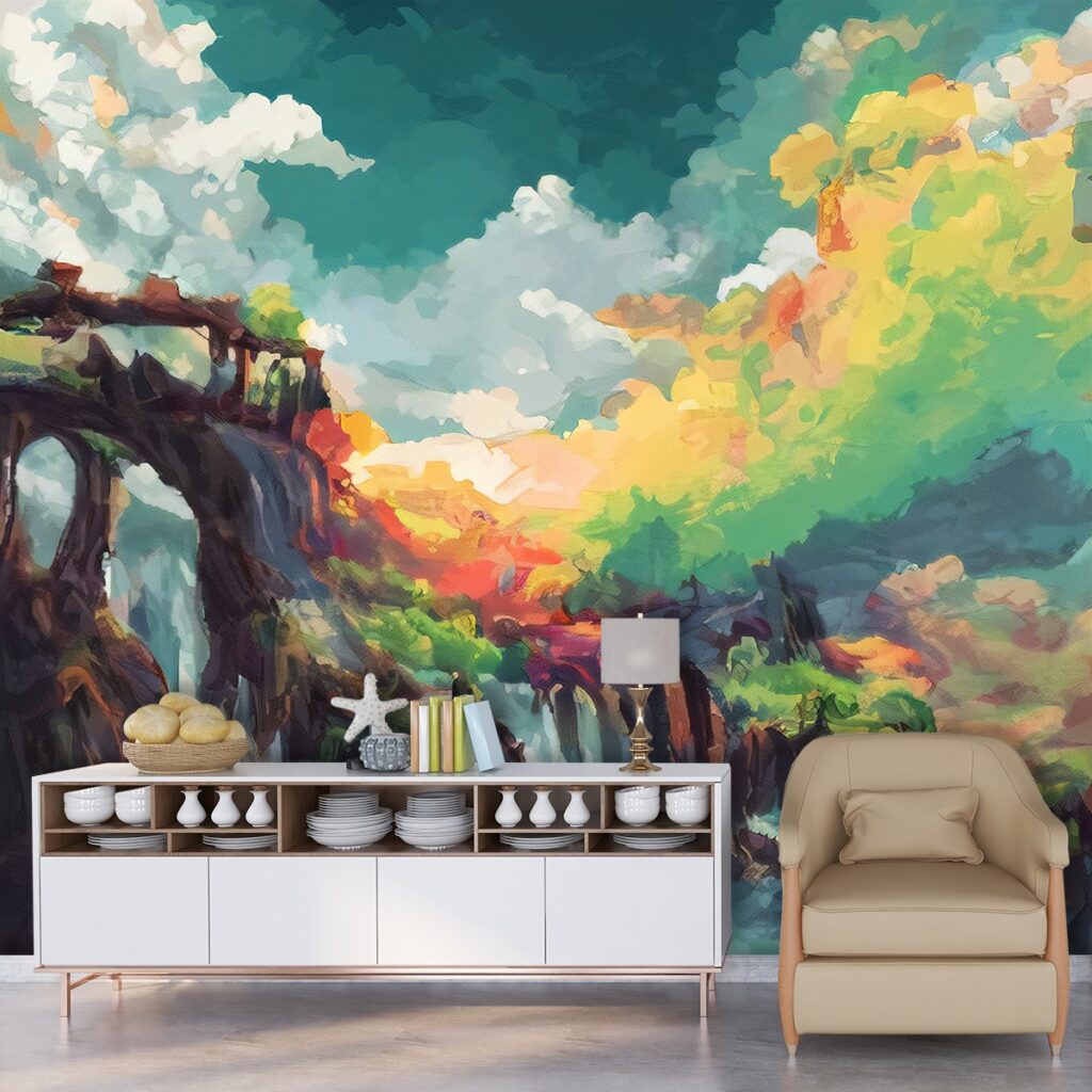 A waterfall in a mountain - Magicdecor®