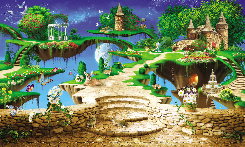 Kids Room Wallpaper, Cartoon of a fairy tale - Magic Decor