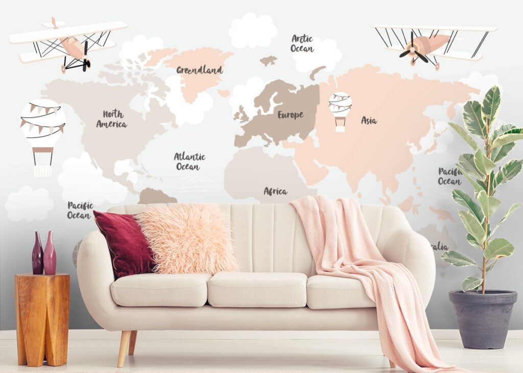 Magicdecor’s Guide to World Map Wallpapers: Vintage to Minimal