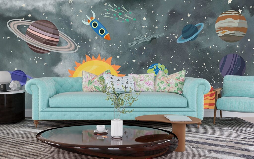 Planet Kids Wallpaper for Walls - Magic Decor