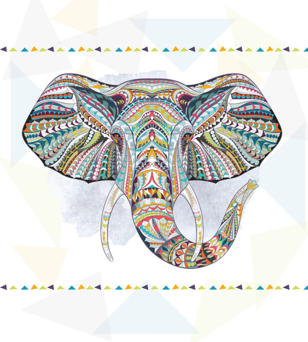 An elephant with colorful patterns - Magicdecor®