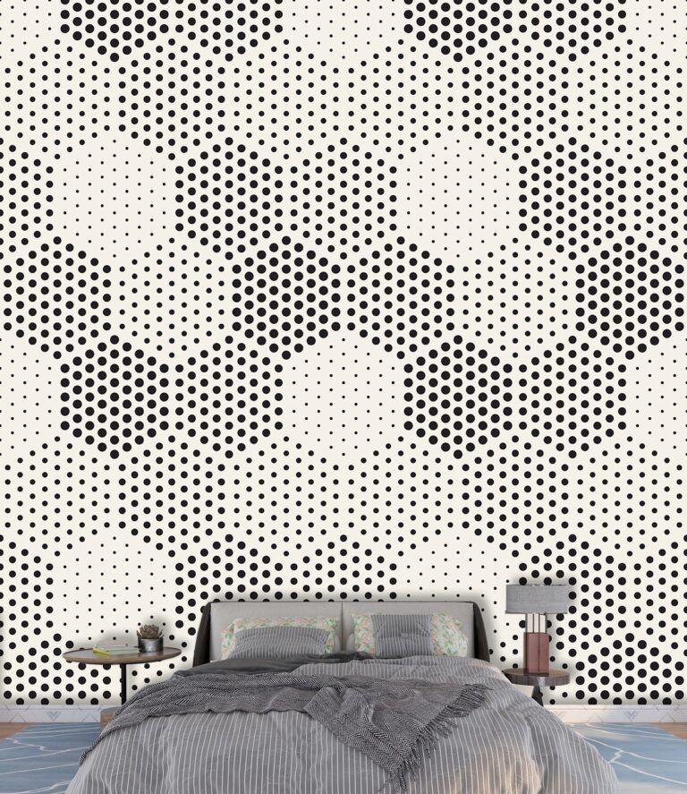 A black and white hexagon pattern - Magicdecor®
