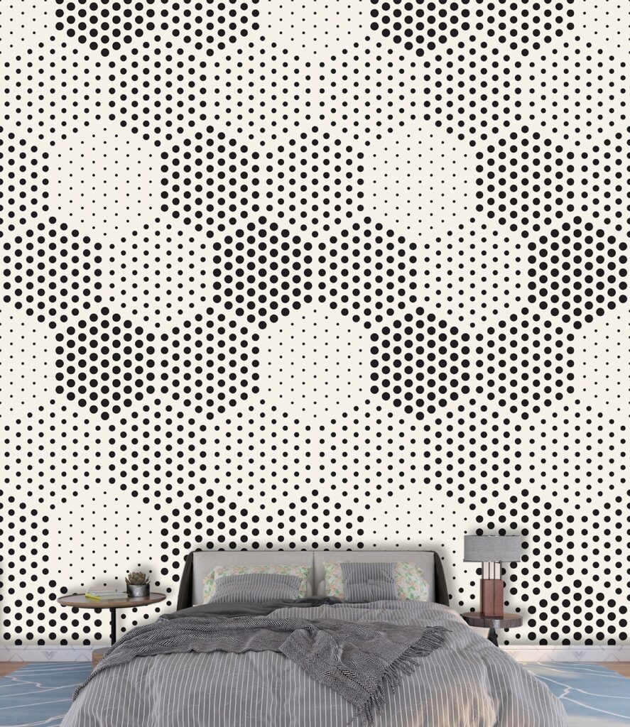 A black and white hexagon pattern - Magicdecor®