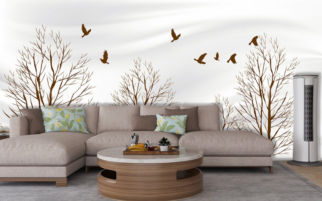 Golden Deer and Trees Jungle Design Wallpaper - Magicdecor®