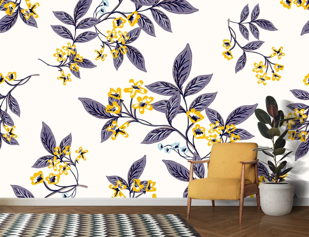 A Seamless Botanical Pattern Wallpaper - Magicdecor®