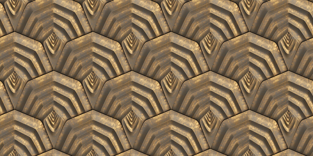 A pattern of gold and brown metal - Magicdecor®