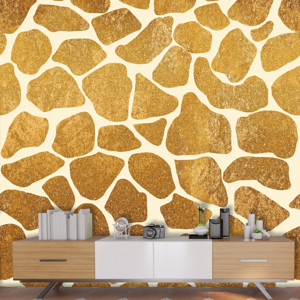 A pattern of gold rocks - Magicdecor®