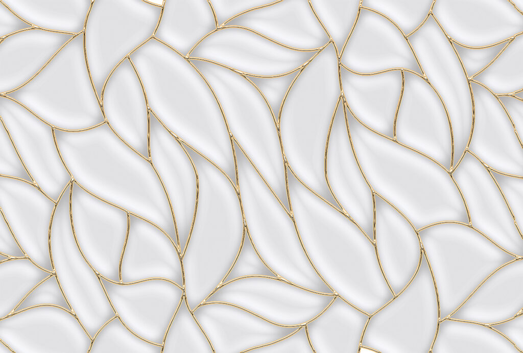 A white and gold pattern - Magic Decor